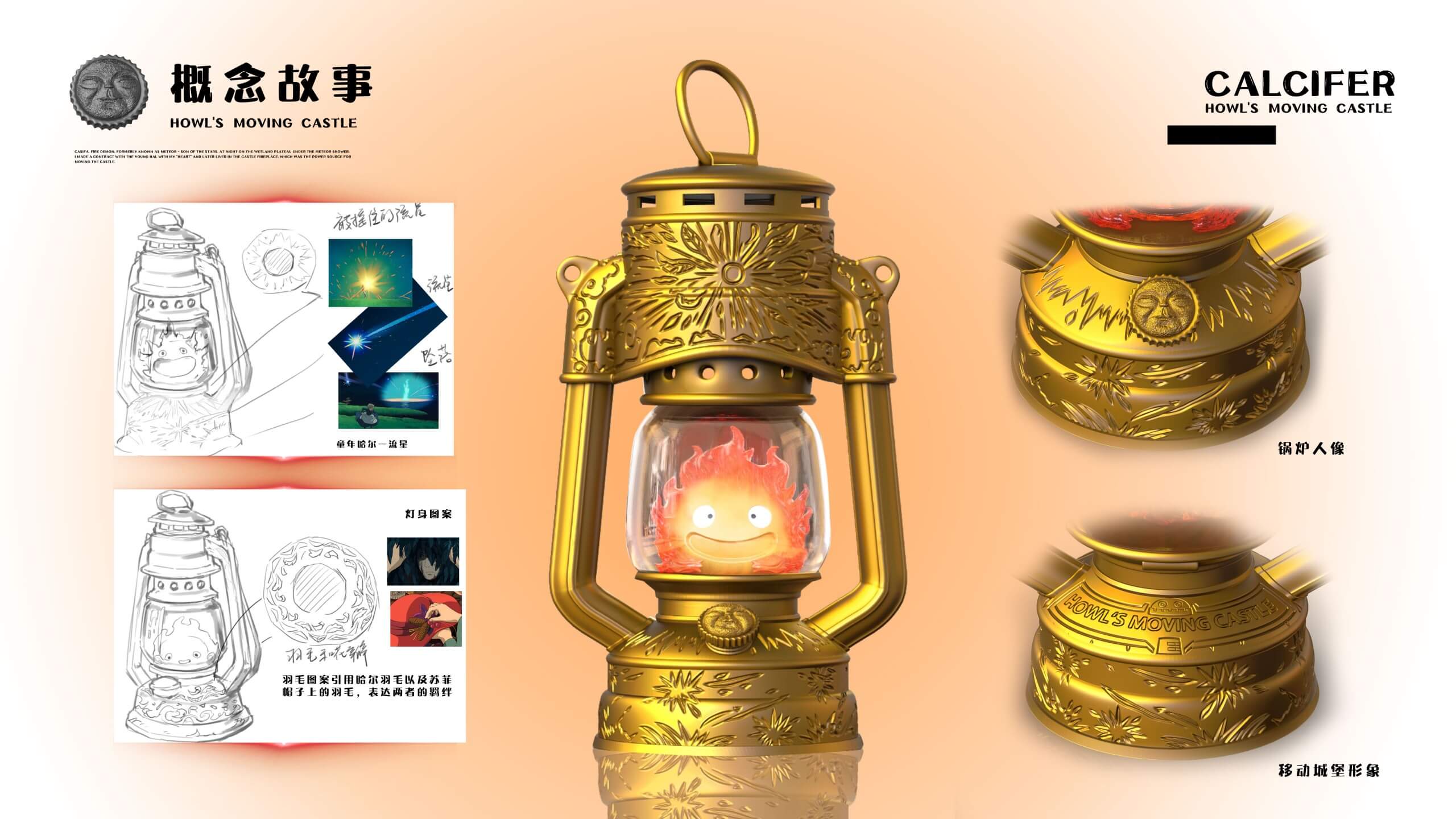 Calcifer In Kerosene Lantern - GK Resin Statue - Collector Figures