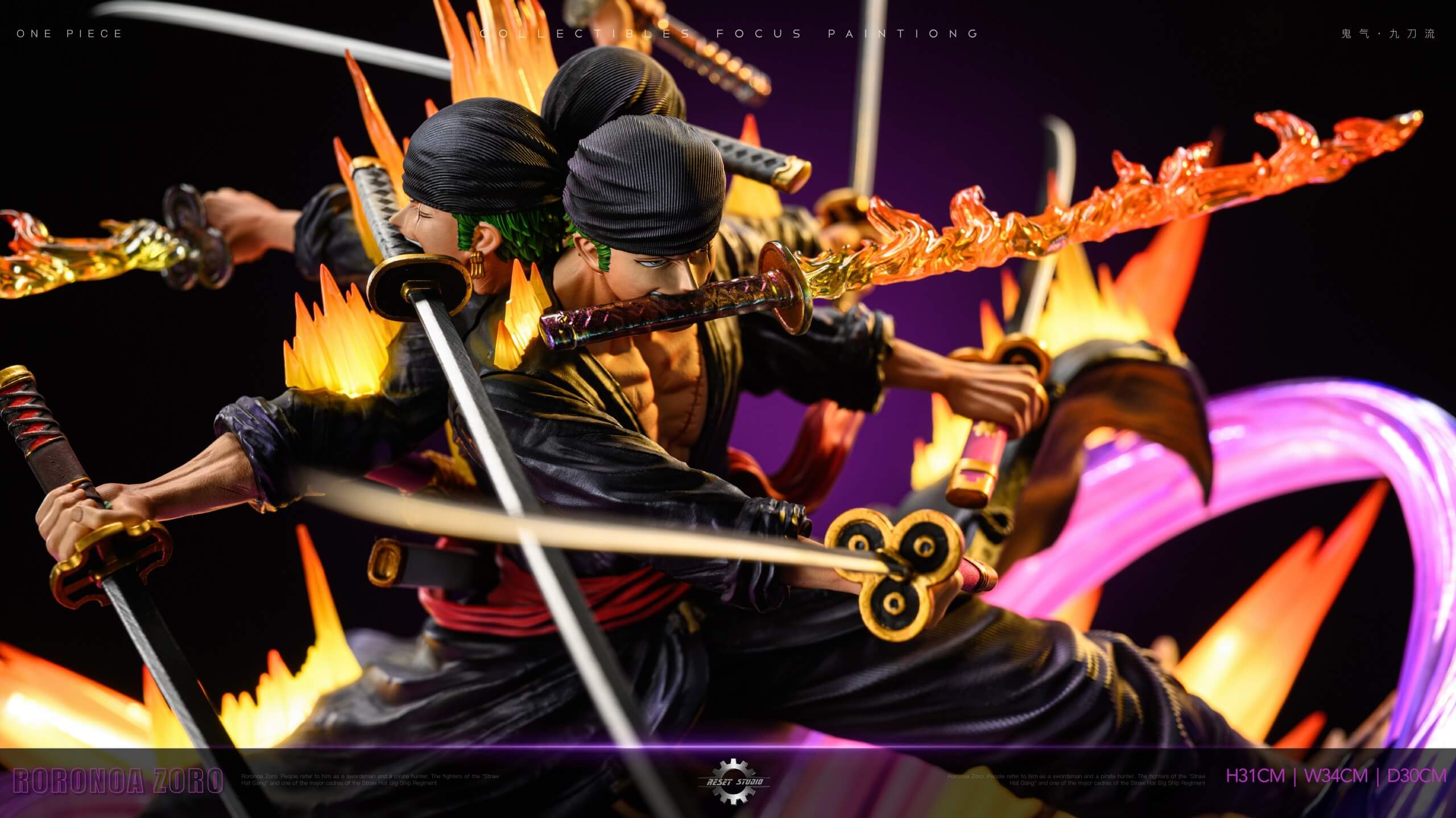 Asura: Draw-and-Death — Demon Aura Nine-Sword Style Zoro - GK Resin ...
